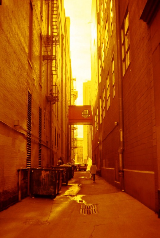 Alleyway skybridge in Denver – - Daniel J. Schneider